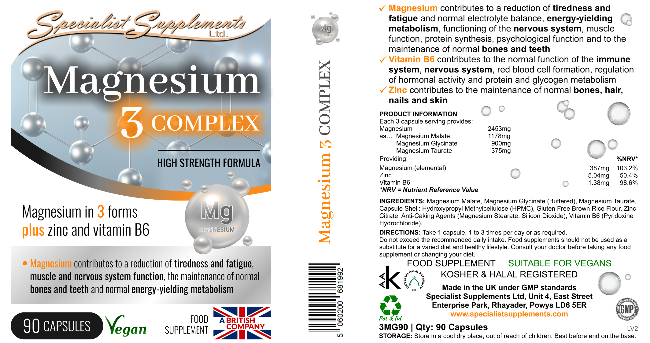 Magnesium 3 Complex | Tyma Life Supplements